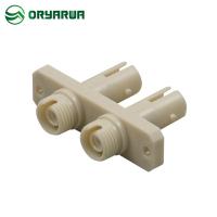 China SC Footprint FC To ST Duplex Hybrid Fiber Adapter Beige for sale