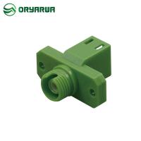 China LC To FC Plastic Fiber Optic Hybrid Adapter Green Color for sale