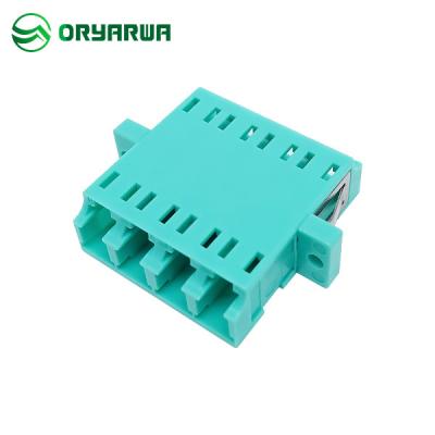 China Flange LC Quad Fibre Optic Coupler One Piece Injection 4 Port for sale
