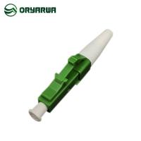China Long Boot 15mm LC Fiber Optic Connector Green Housing For FTTX FTTB for sale
