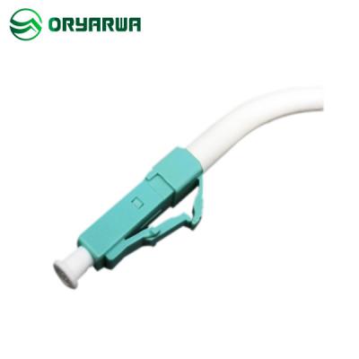 China 45 Degree Boot LC Fiber Optic Connector 2.0mm Flex Angle For Telecom for sale