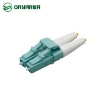 China SM MM OM3 OM4 Duplex LC Fiber Connector Types 2.0mm Long Boot 15mm for sale