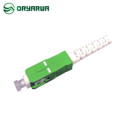 China 4.0mm SC Single Mode Fiber Connector Duplex 40mm Square Long Boot for sale