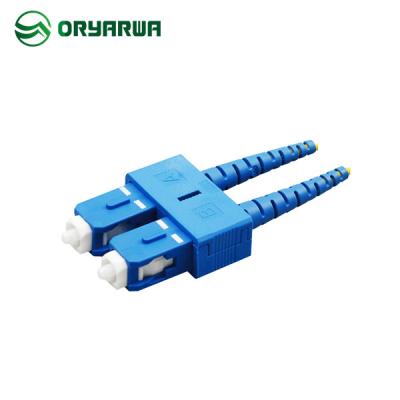 China Duplex SC 2.0mm Single Mode Fiber Connector UPC Round Boot For Telecom Network for sale