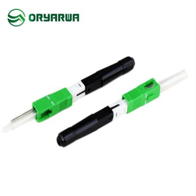 China SC APC Hot Melt Splice on Connector Fiber Optic Fast Connector for field installation for sale