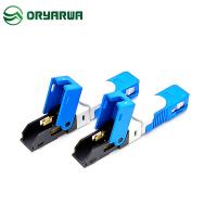 China H09 Blue Fiber Optic Fast Connector SC UPC OFC Single Mode SM 0.3dB Insertion Loss for sale