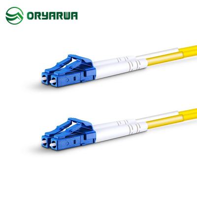 China LC UPC To LC UPC Duplex Single Mode Patch Cord OS2 LSZH PVC for sale