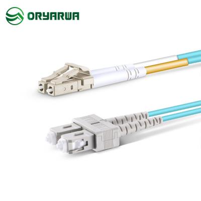China LC UPC To SC UPC Duplex Fiber Optic Multimode Patch Cord OM3 for sale