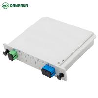China SC UPC 1*2 Fiber Optic Cassette PLC Splitter In FTTX for sale
