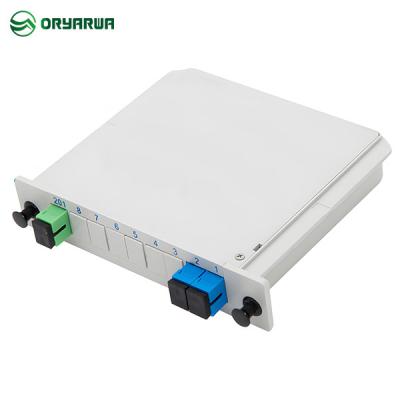 China SC UPC 1*2 Fiber Optic Cassette PLC Splitter In FTTX for sale