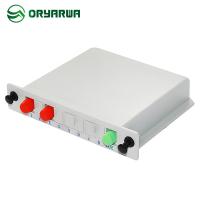China Simplex FC UPC 1x2 Fiber Optic Cassette PLC Splitter ABS Material for sale