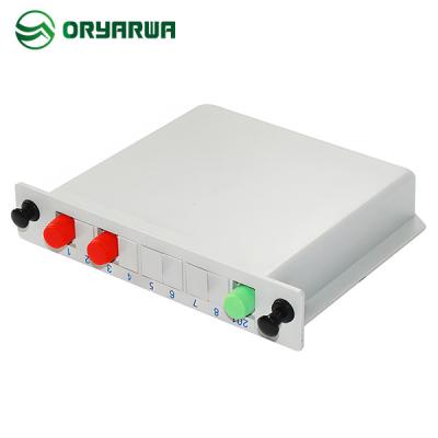 China Simplex FC UPC 1x2 Fiber Optic Cassette PLC Splitter ABS Material for sale