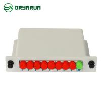 China FC UPC 1X8 Fiber Optic Cassette PLC Splitter ABS Material for sale