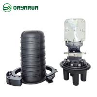 China Fiber Cable 12/24/36/48 Cores Vertical Joint Box FTTH Fiber Optic Closure Outdoor for sale