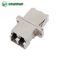 China SM MM Duplex Metal LC Fiber Optic Adapter Low Insertion Loss 0.2dB for sale