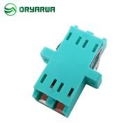 China Flange LC Duplex Fiber Optic Adapter With Inner Shutter Eye Protection for sale