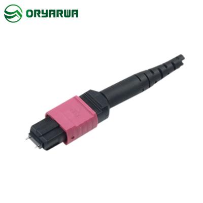 China OM4 40 100G Male MPO Fiber Connector 3.0mm Trunk 12C ISO9001 for sale