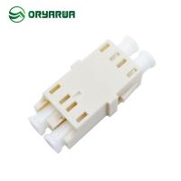 China Flangeless SM MM Duplex LC Fiber Optic Adapter Integrated Type for sale