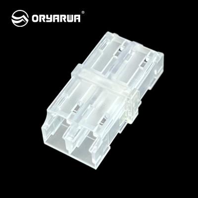 China LC Duplex Transparent LC Fiber Optic Adapter One Piece for sale