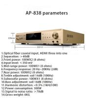 China Home Theater 5.1 Channel Amplifier With Bluetooth High Power 4K HDMI for sale