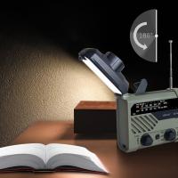 China Solar Panel Powered Waterproof Emergency Radio Hand Cranked Multifunctional for sale