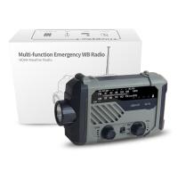 China Solar Panel Powered Waterproof Emergency Radio Hand Cranked Multifunctional for sale