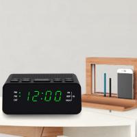 China Mini LED Display Clock Portable Radio , FM Radio Alarm Clock For Home for sale