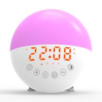 China Cute Oval Portable Alarm Clock Radio Touch Sensing Multi Color for sale