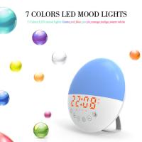 China Cute Oval Portable Alarm Clock Radio Touch Sensing Multi Color for sale