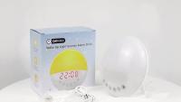 China Cute Oval Portable Alarm Clock Radio Touch Sensing Multi Color for sale