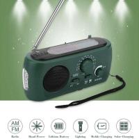 China AM FM Internet Emergency Lantern Radio , Solar Powered Portable Radio Rechargeable for sale