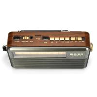 China Vintage USB Waterproof Emergency Radio Rechargeable With LED Light Power Bank for sale