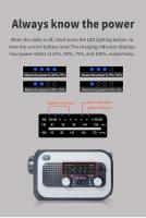 China SOS Emergency Waterproof Hand Crank Radio With 4000hMA Removable Battery for sale