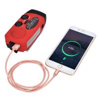 China FM Emergency Portable Radio Hand Crank 1000mAH Self Powered With LED Flashlight for sale