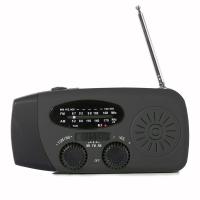 China FM Emergency Portable Radio Hand Crank 1000mAH Self Powered With LED Flashlight for sale