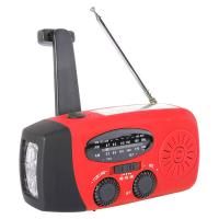 China FM Emergency Portable Radio Hand Crank 1000mAH Self Powered With LED Flashlight for sale