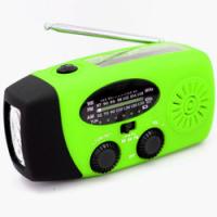 China FM Emergency Portable Radio Hand Crank 1000mAH Self Powered With LED Flashlight for sale