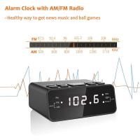 China Digital Portable Clock Radio USB Rechargeable With Snooze Alarm Functions for sale
