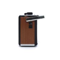 China Retro Cassette Tape Portable Clock Radio Wireless Stereo With Telescopic Antenna for sale