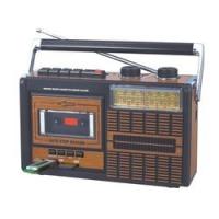 China Retro Cassette Tape Portable Clock Radio Wireless Stereo With Telescopic Antenna for sale