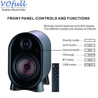 China Multimedia Active Bookshelf Speakers With LED Display Multifunctional for sale
