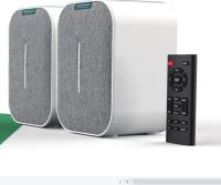 China Wireless White Bluetooth Bookshelf Speakers Active For Home Theater for sale