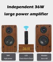 China Multimedia Wood Bookshelf Speakers , Wireless Mini Hifi Bluetooth Speakers for sale