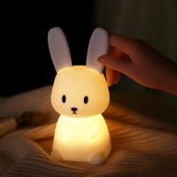 China 4100K LED Silicone Rabbit Night Light Touch Control For Bedroom for sale