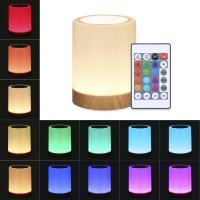 China Seven Color Touch Night Light With Remote Control Alarm Clock Multifunctional for sale