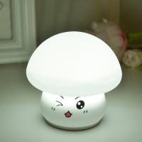 China Multicolor Touch Silicon Mood Light Mushroom Shape For Bedroom for sale