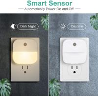China Warm White Plug In Wall Night Lights For Bedroom Bathroom Hallway Stairs for sale