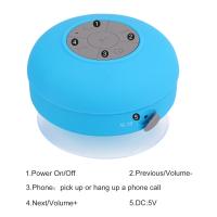 China 300mAh IP34 Sucker Waterproof Bluetooth Speaker Wireless For Outdoor for sale