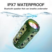 China Outdoor IPX7 Waterproof Bluetooth Speaker Lightweight With RGB Lights TF Slot for sale