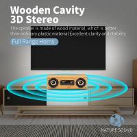 China Wood Material Wireless Portable Bluetooth Speakers Rechargeable For Laptops for sale